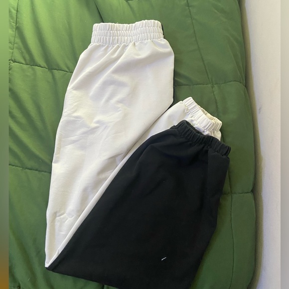 Pants & Jumpsuits | Half White And Half Black Sweatpants | Poshmark